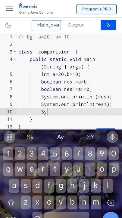 Comparison Operators Onphone Codingtechnique Javamastery Youtube