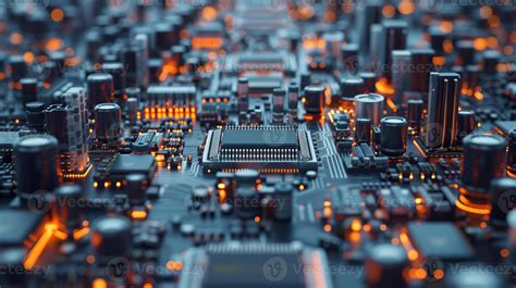 AI Generated Fully Automated Modern PCB Assembly Line Equipped With Advanced High Precision