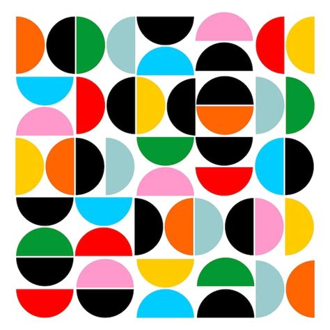 Premium Vector Colorful Semicircle Pattern Design