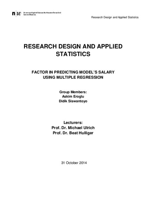 Pdf Univariate Bivariate And Multiple Regression