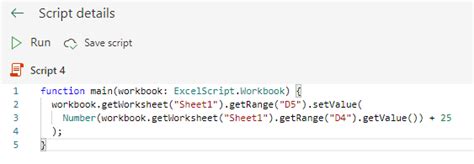 Set Value To Cell Get Value From Cellmicrosoft Excel Office Scripts