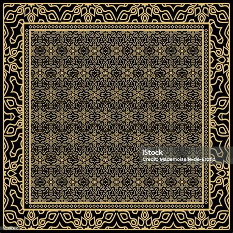 직물에 대 한 서식 파일 인쇄입니다 테두리와 꽃 기하학적 장식의 패턴입니다 그림입니다 원활한 인쇄 두건 숄 카펫에 대 한 0명에 대한 스톡 벡터 아트 및 기타 이미지