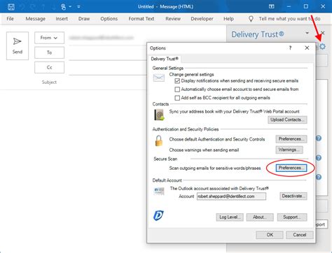 Outlook Add In Secure Scan Add On Preferences Knowledge Base And F A Q