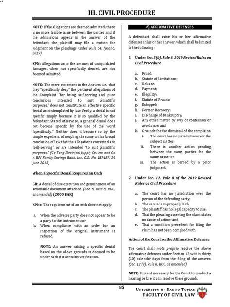 2023 Ust Golden Notes Remedial Law 2 101 151 Pdf Complaint Summons