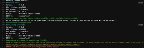 Pipeline Randomly Timeout When Downloading Artifacts From Previous Job Gitlab Cicd Gitlab Forum