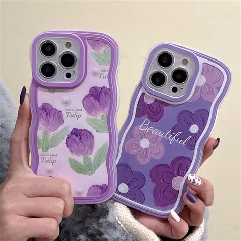 Casing Vivo Purple Flower Clear
