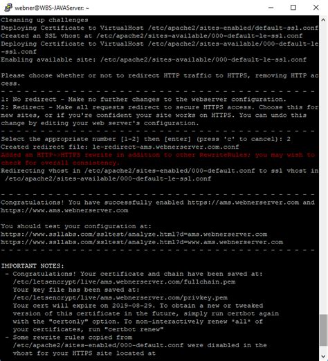 Auto Renew “lets Encrypt” Ssl Certificate Using Certbot Webner Blogs Elearning Salesforce