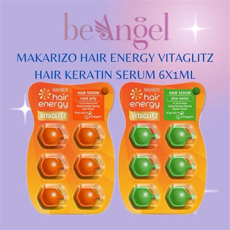 Jual Makarizo Hair Energy Vitaglitz Hair Serum Keratin X Ml Shopee Indonesia
