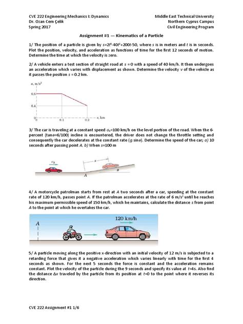 assignment 1 pdf acceleration speed