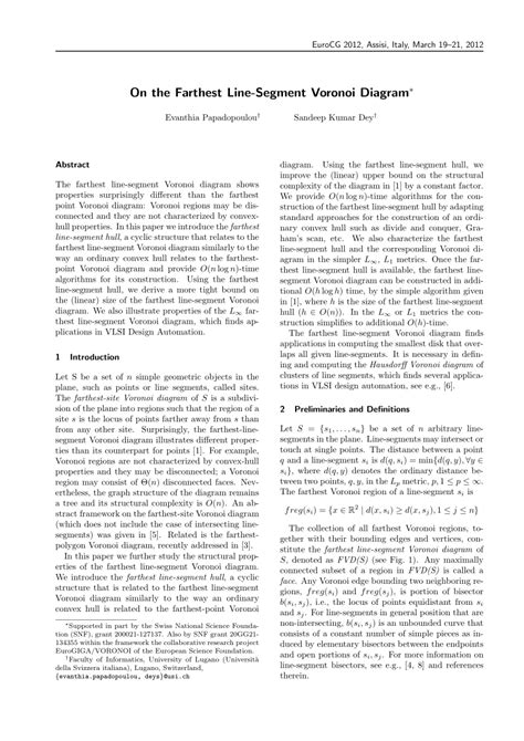 Pdf On The Farthest Line Segment Voronoi Diagram