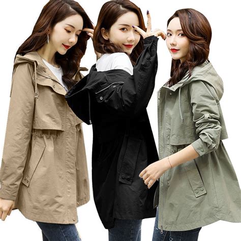 여성 봄 후드 야상 점퍼 잠바 여자 가을 빅사이즈 여성의류 바람막이 가디건 자켓 야상 사파리 온채널