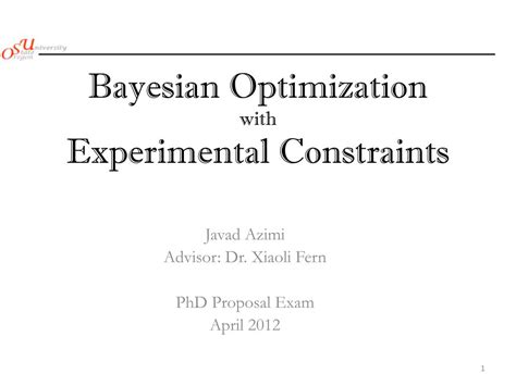Ppt Bayesian Optimization With Experimental Constraints Powerpoint Presentation Id2641014