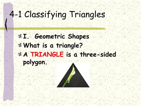 PPT 4 1 Classifying Triangles PowerPoint Presentation Free Download ID 6332609
