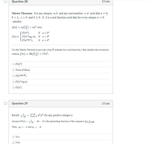 Solved Master Theorem For Any Integers A B And Any Real Chegg Com