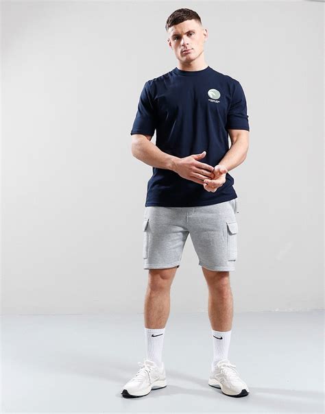 Marshall Artist Island Logo T Shirt Navy Terraces Menswear