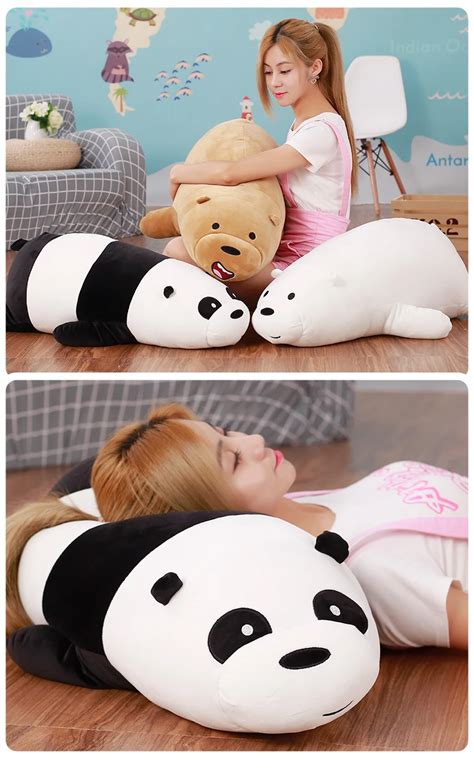 50 90 см Мы Голые Медведи Мультфильм Три медведя фаршированные гризли серый белый медведь панда