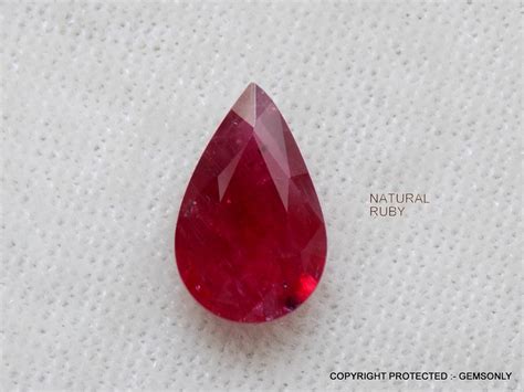 Red Ruby Pear Shape At ₹ 14000 Piece In Jaipur Id 21081444933