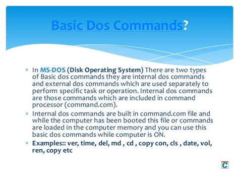 Basic Dos Commands