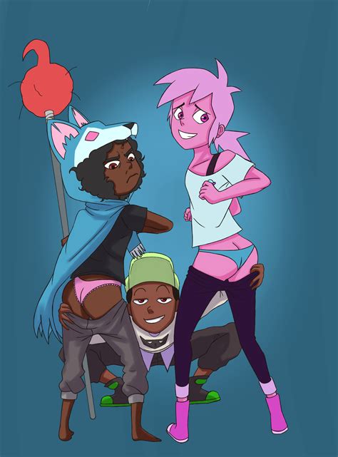 Rule 34 2girls Ass Brown Hair Dark Skinned Female Dark Skin Disgusted Expression Kipo And The