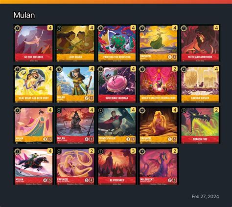 Mulan Lorcana Deck Disney Lorcana