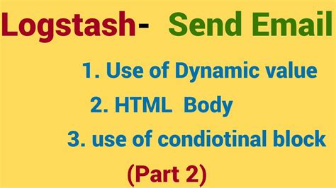 Elk Stack How To Send Email Using Logstash Logstash Email Output Plugin Youtube