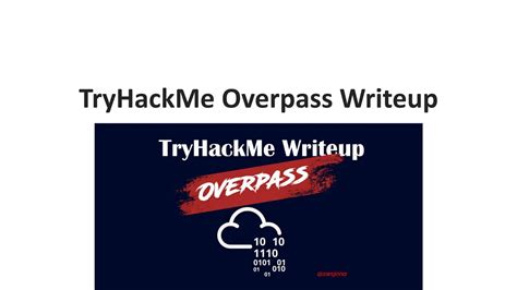 Tryhackme Overpass Writeup Walkthroughpdf