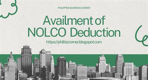 Availment Of Nolco Deduction