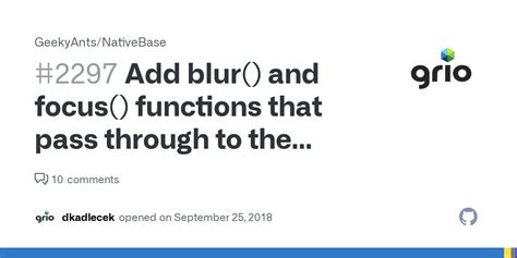 Add Blur And Focus Functions That Pass Through To The Native