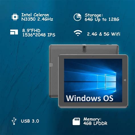 Buy 8 9 Inch Tablet Computer Windows 11Mini Laptop With Windows System Intel CPU 64GB Storage