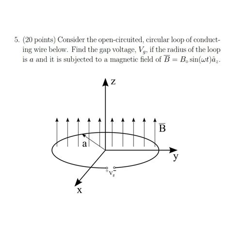 Solved 5 20 Points Consider The Open Circuited Circular