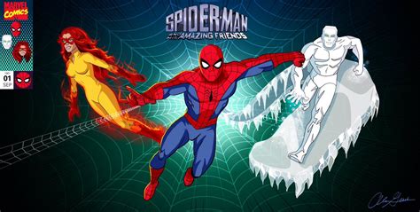 Spider Man Iceman And Firestar