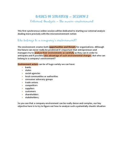 External Analysis The Macro Environment Pdf Macroeconomics Consumption Economics