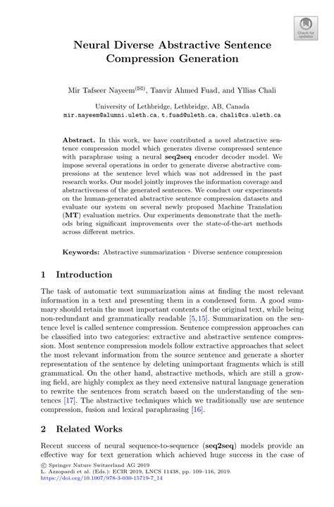Pdf Neural Diverse Abstractive Sentence Compression Generation