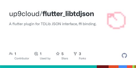 Github Up9cloudflutterlibtdjson A Flutter Plugin For Tdlib Json