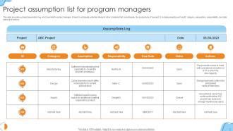 Assumption List Powerpoint Ppt Template Bundles PPT Presentation