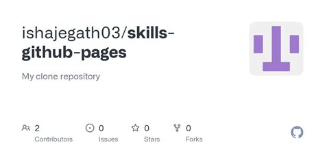 Github Ishajegath03skills Github Pages My Clone Repository