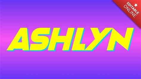 Ashlyn Generatore Di Effetti Di Stile Del Testo