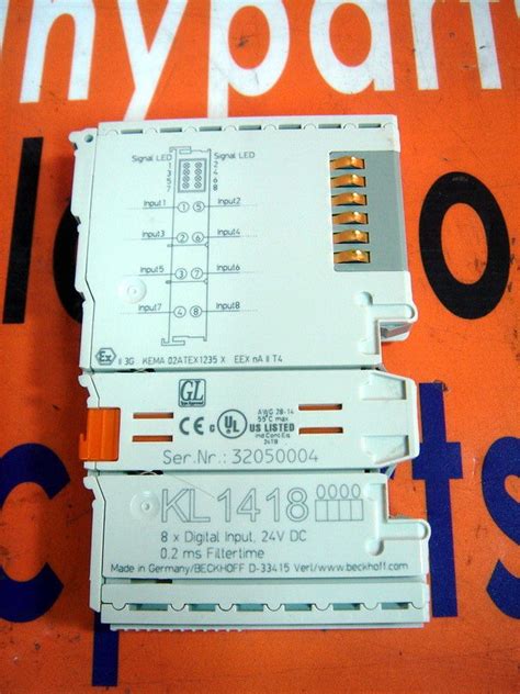 BECKHOFF 8 x DIGITAL INPUT MODULE KL1418 裕益科技自動化設備可程式編碼器PLC分散式控制系統DCS