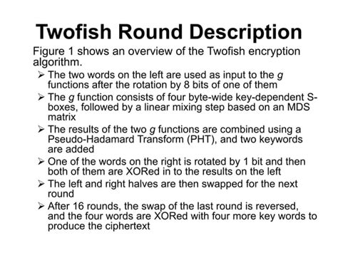 Twofish Encryption Algorithm By Horatiu Paul Stancu 1ppt Programming Languages Computing