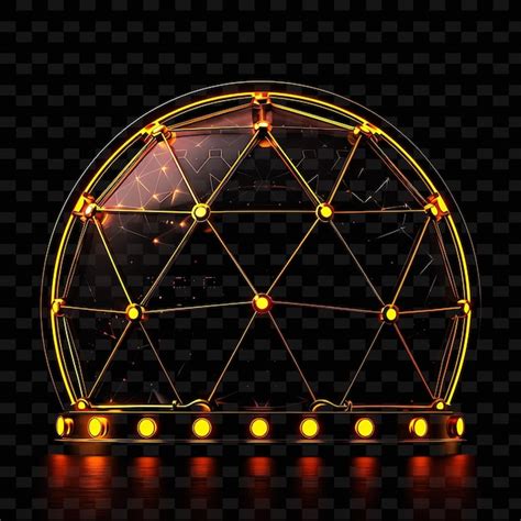 Premium Psd Geodesic Dome Signboard With A Dome Shaped Board Metallic Fr Y2k Shape Creative