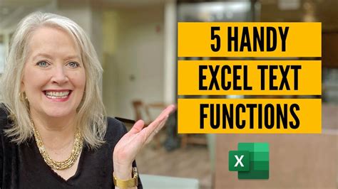 5 Handy Excel Text Functions That Will Save You Time Cleaning Up Data Youtube