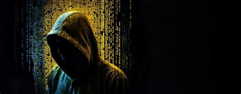Premium Ai Image Criminal Hacker Cyber Security Identity Theft Coder In A Hoodie Anonymity