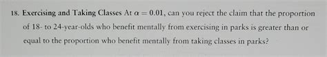 solved parks and mental health in exercises 13 18 use the