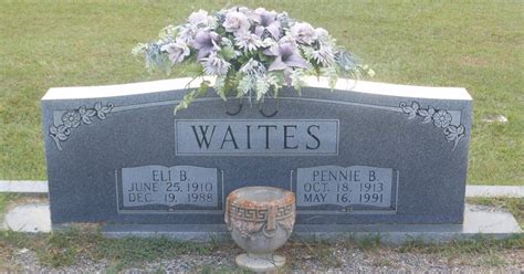 Eli Bradford Waites 1910 1988 Mémorial Find A Grave