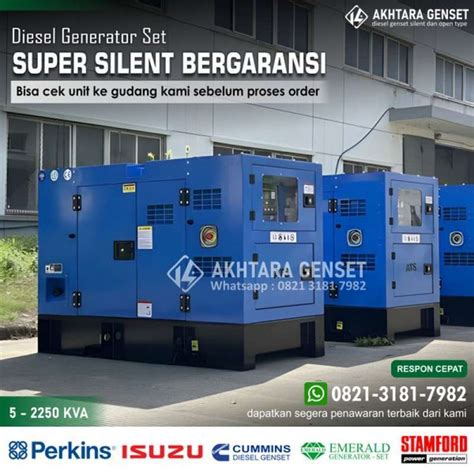 Jual Suplier Genset Surabaya 250 Kva Cummins Perkins Isuzu Emerald