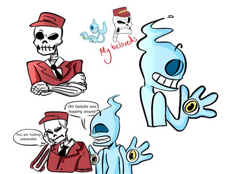 T Bone And Blind Spectre Aka Best Phantom Express Employees R Cuphead