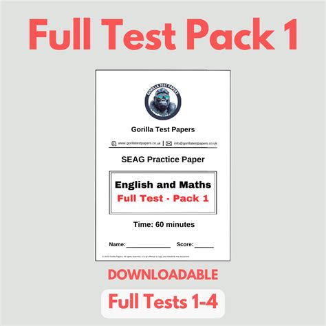 Downloadable Full Test Pack 1 Full Test Papers 1 4 With Answers And Worked Solutions Gorilla