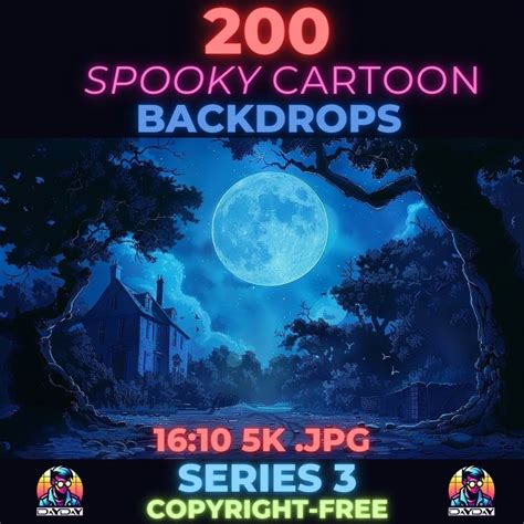 200 Cartoon Backdrops Series 3 Haunted Mystical Supernatural 2d