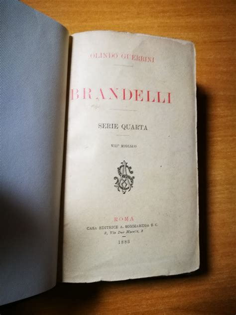 Olindo Guerrini Brandelli Serie Quarta Collezionismo Cartaceo