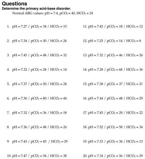 Acid Base Work Book Precious Bodily Fluids